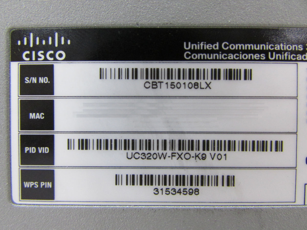 Cisco UC320W-FXO-K9 – NW Remarketing Inc