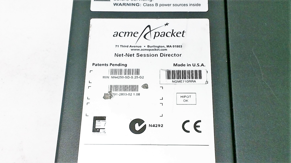 Acme Packet NN4250-SD-S.25-G2 – NW Remarketing Inc