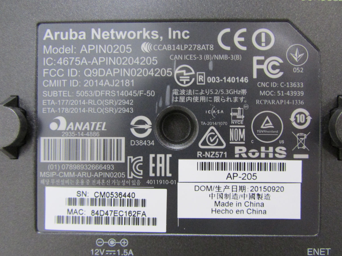 Aruba APIN0205 – NW Remarketing Inc