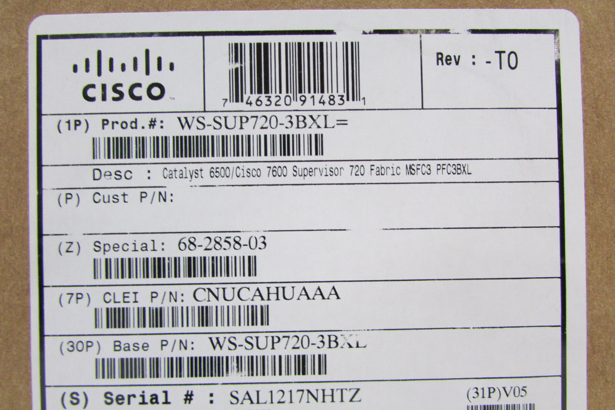 Cisco WS-SUP720-3BXL – NW Remarketing Inc