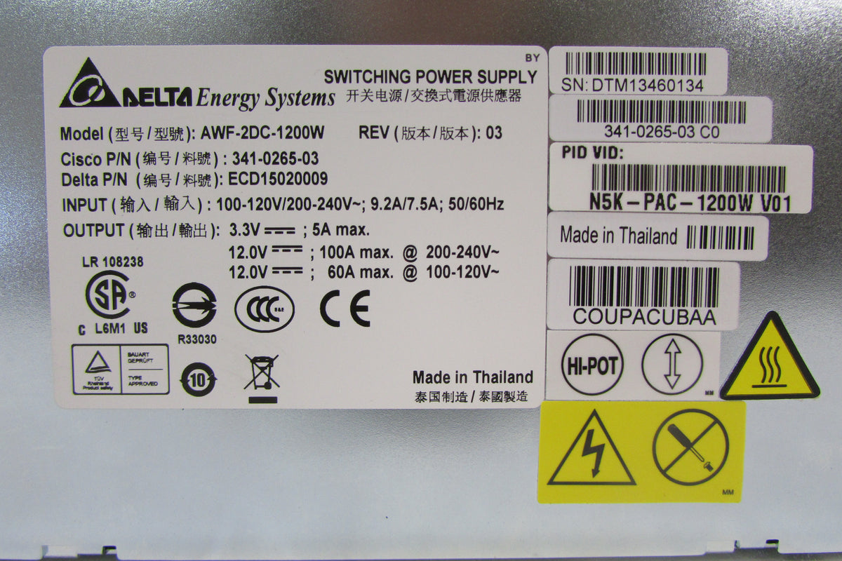 Cisco N5K-PAC-1200W – NW Remarketing Inc