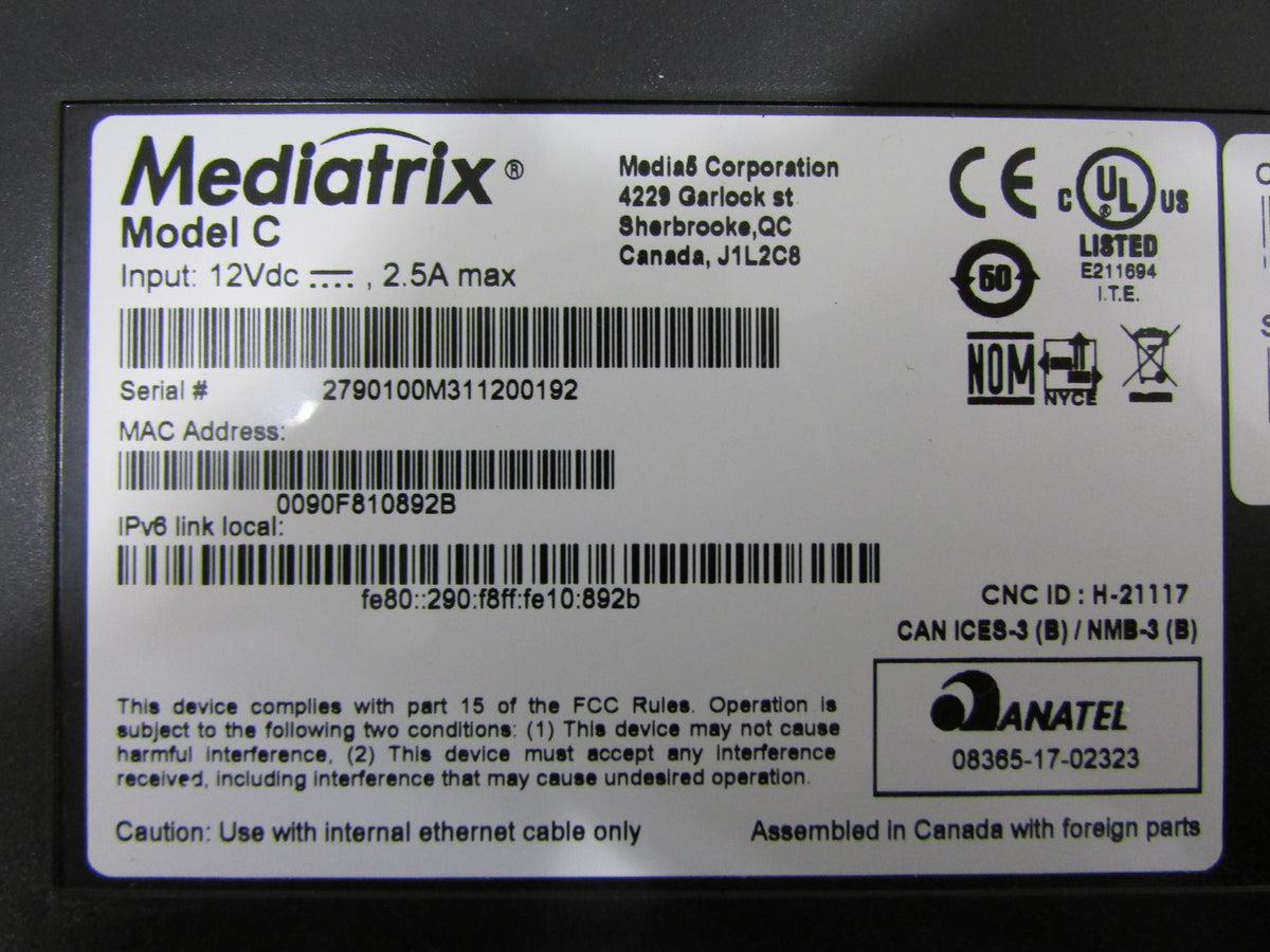 Mediatrix C711-01-BC-D2000-K-001 – NW Remarketing Inc